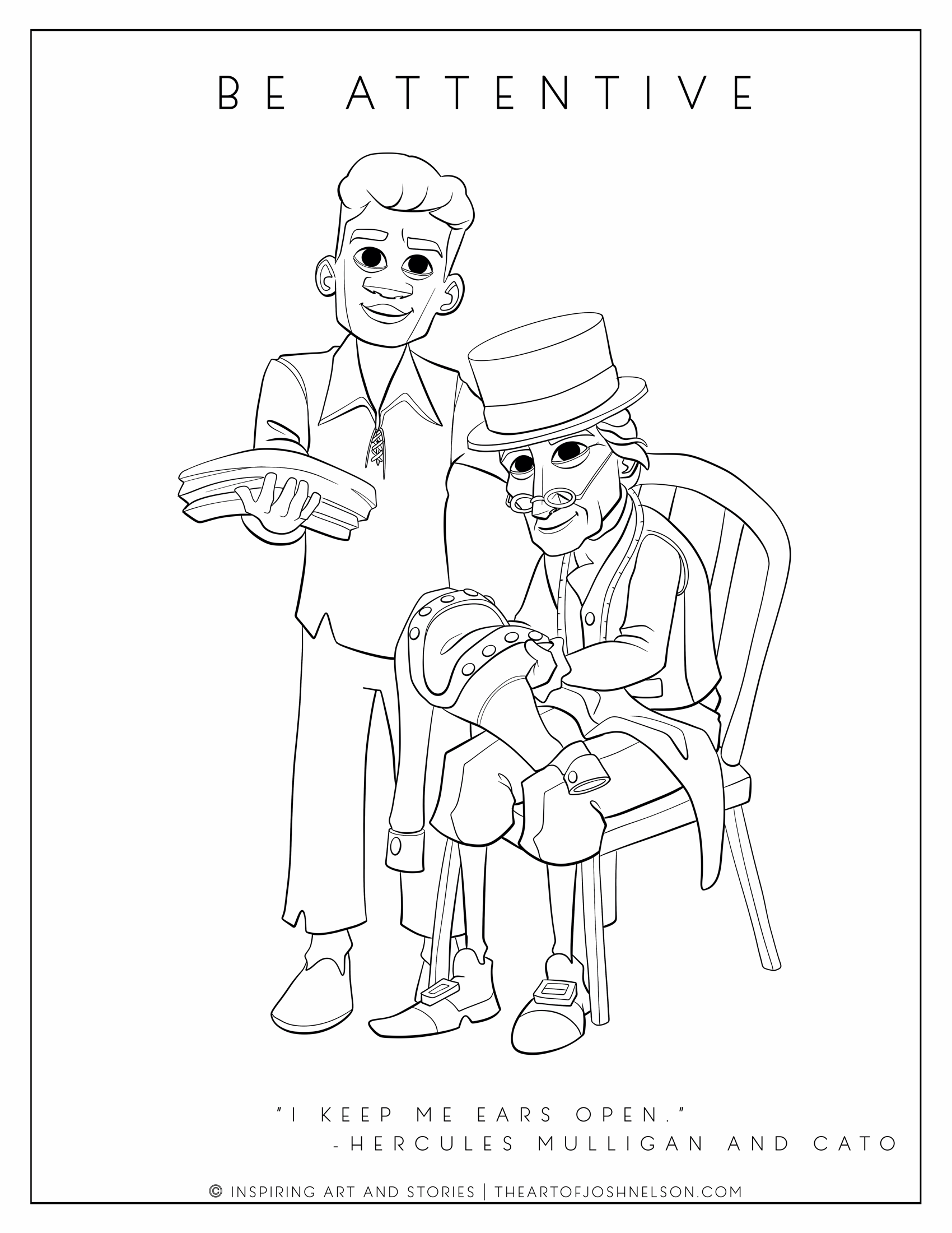 Hercules and Cato Coloring Page – Inspire Through Art
